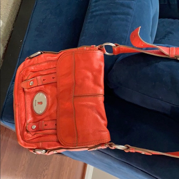 Fossil | Bags | Rust Red Fossil Messenger Style Purse | Poshmark
